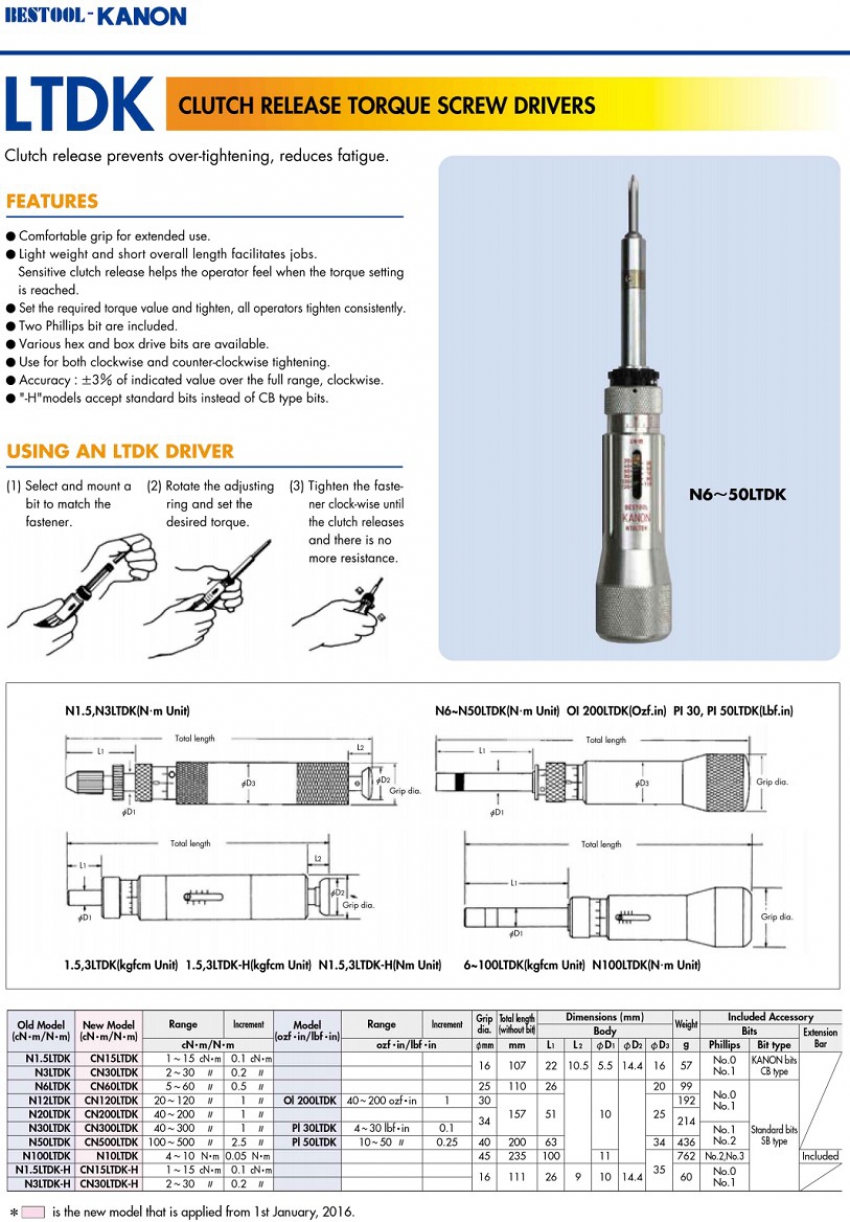 Tô vít lực KANON N10LTDK sẵn hàng, chất lượng